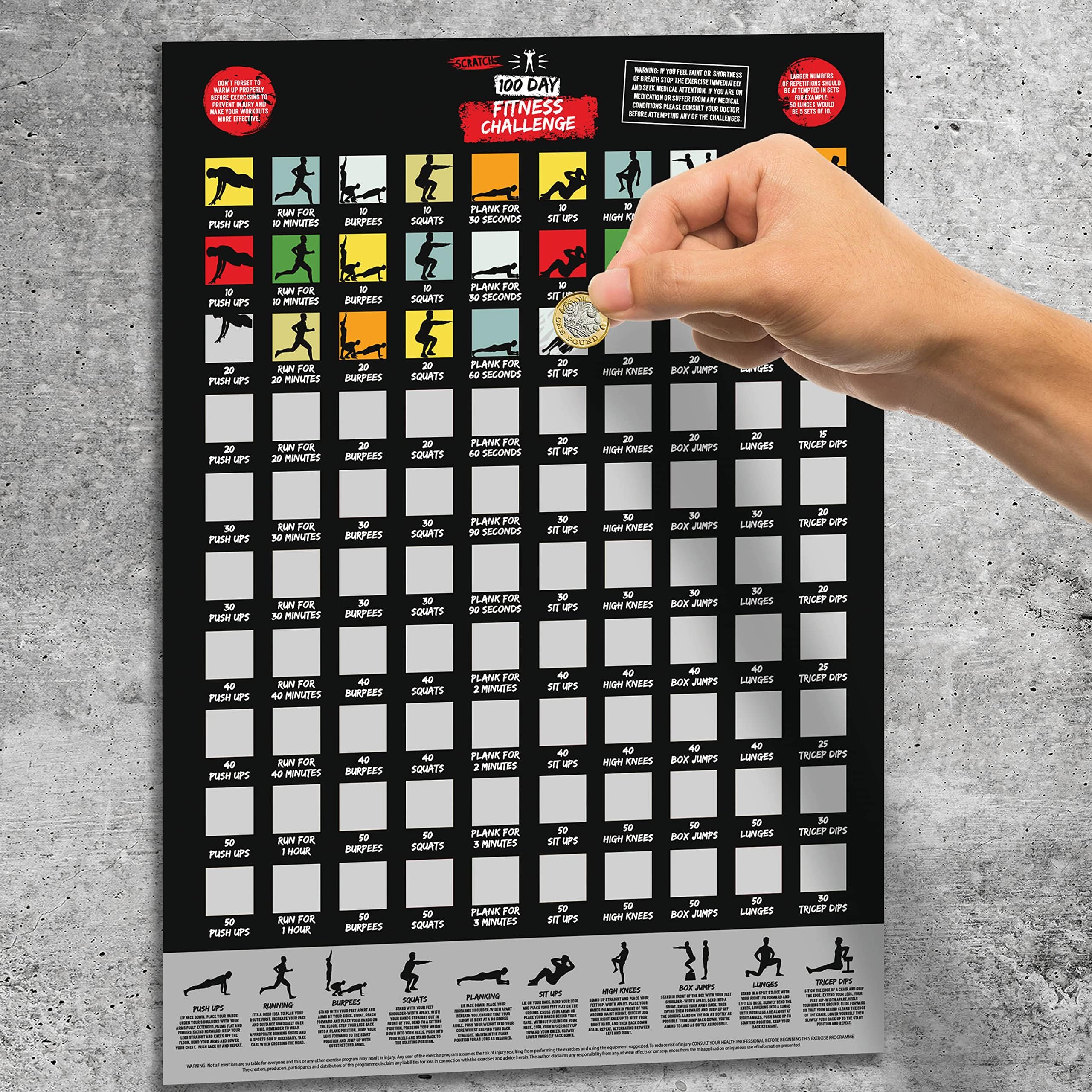 Gift Republic The Original 100 Movies-Scratch Off Bucket List Poster ...