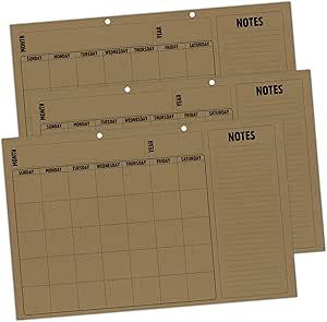 Amazon.com: Rustic Kraft Paper Desk Wall Blotter Calendar • Large 11x17 ...