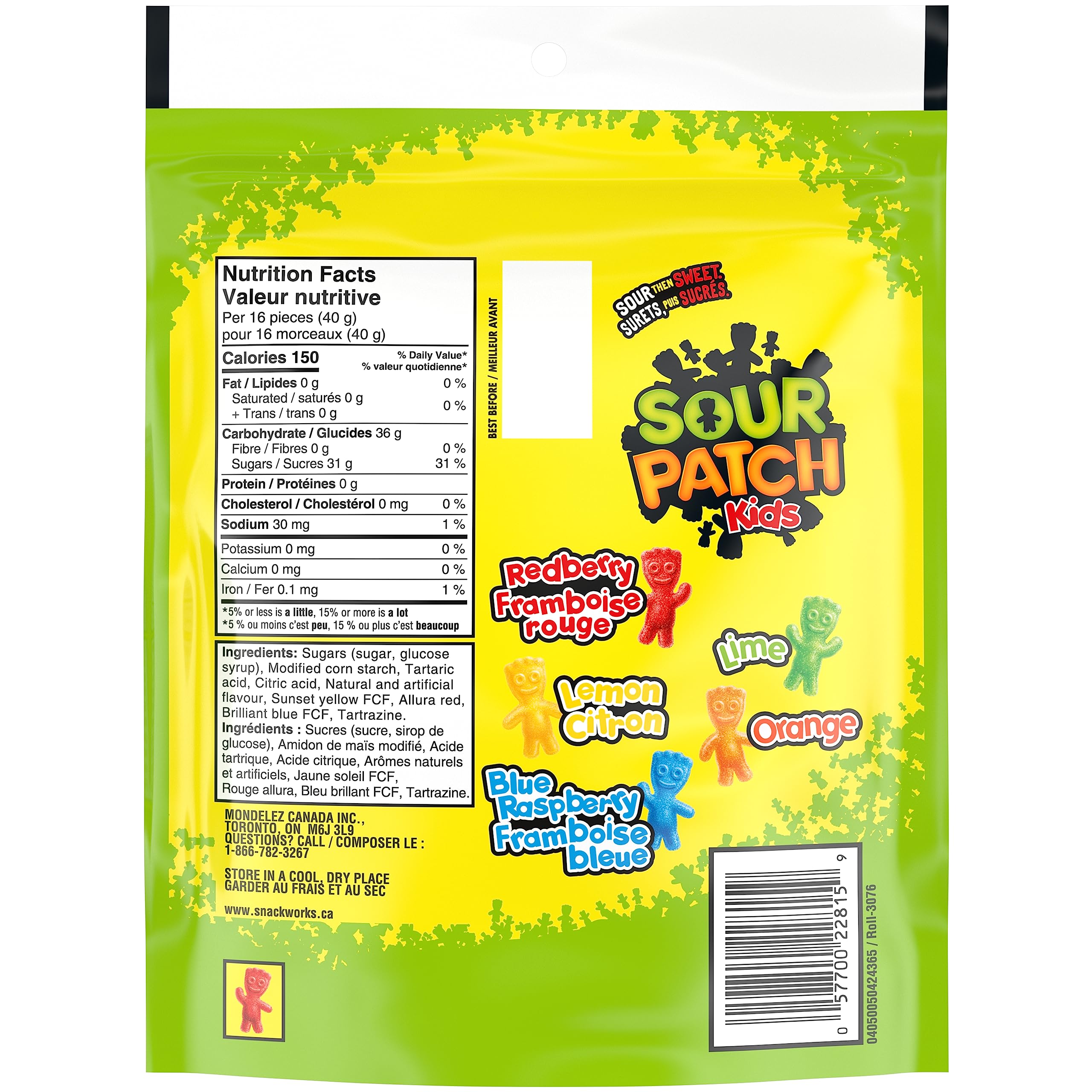 Sour Patch Kids Nutrition Facts