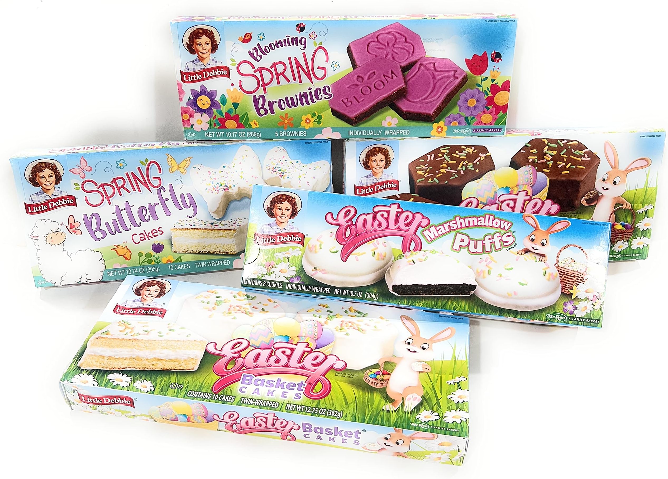 Amazon.com: Little Debbie Easter Snack Cakes Variety Set - 5 boxes : Grocery & Gourmet Food