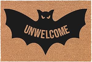 Amazon.com: Welcome Doormat Coco Coir Door Mat Gift Unwelcome Bat ...