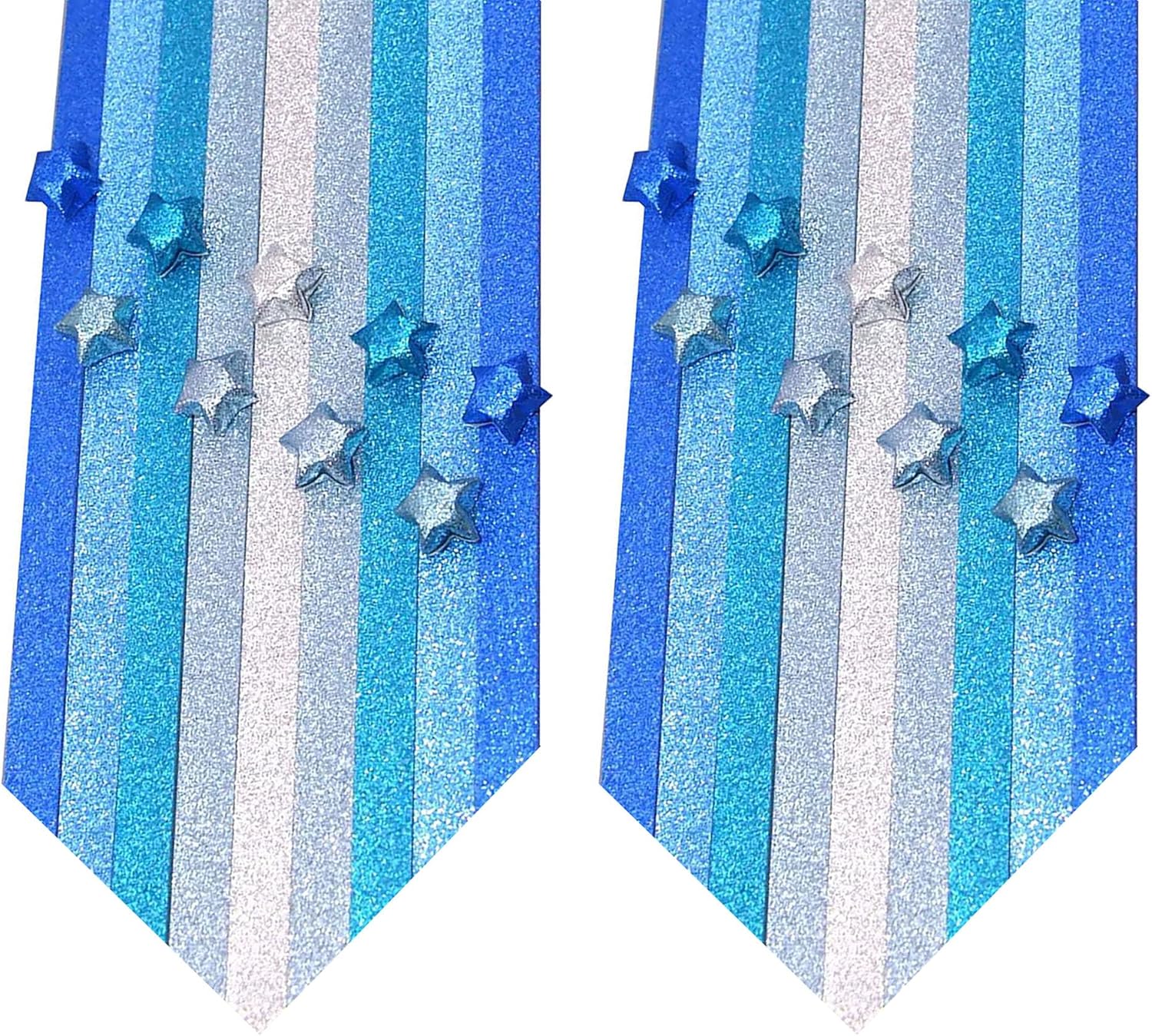Amazon.com : 1040 Sheets Origami Star Paper Glitter Stars Blue Cute ...