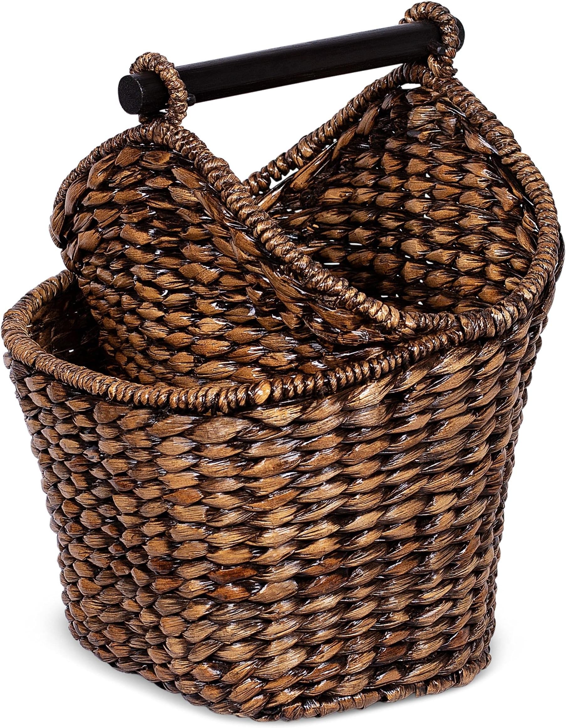 Amazon.com: Creative Co-Op Boho Oval Braided Bankuan Bathroom Tissue ...