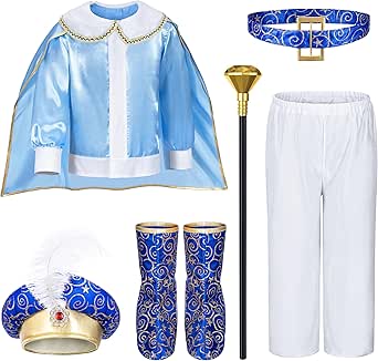 Amazon.com: Gorgeous Royal Prince Charming Boys Blue Dress-Up Outfits ...