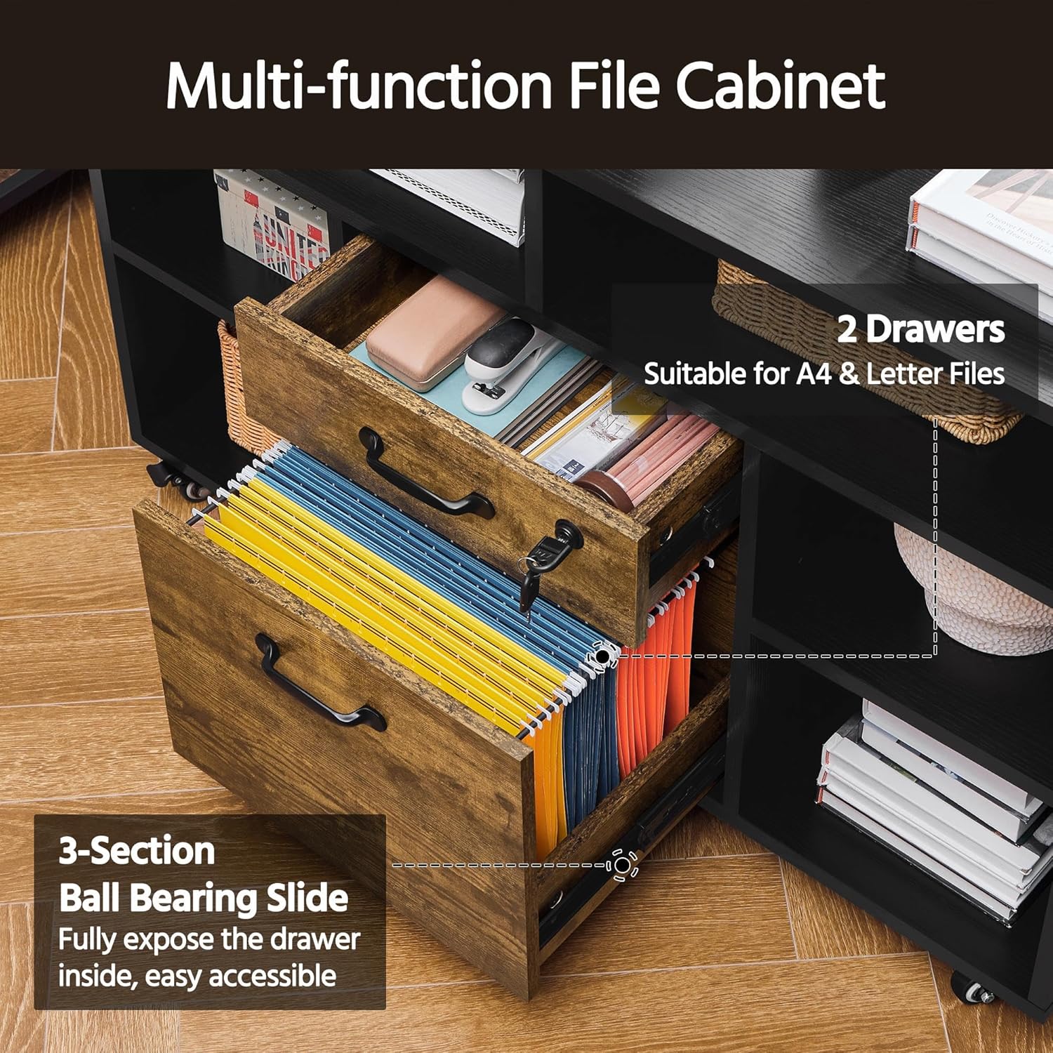 Yaheetech File Cabinets Mobile Lateral Filing Philippines | Ubuy