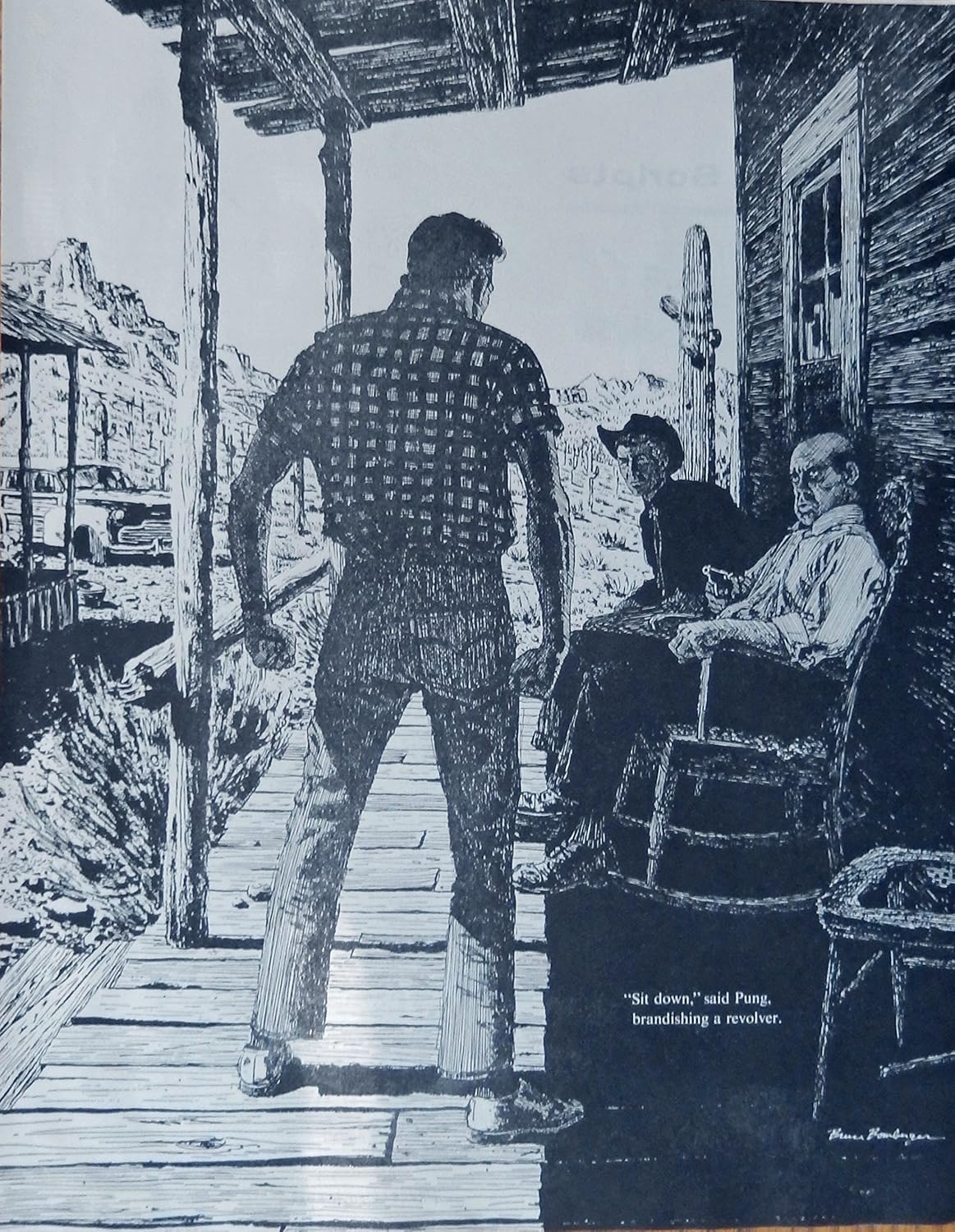 Amazon.com: Bruce Bomberger, 60's B&W Illustration, scarce print art ...