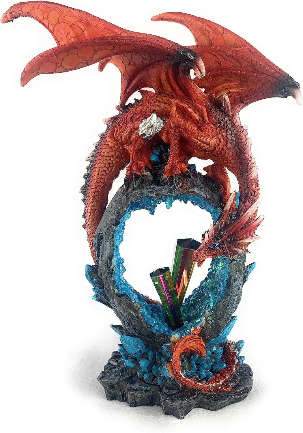 Amazon.com: Ain’t It Nice Dragon Statue Large Rock Geode Sparkling Blue ...