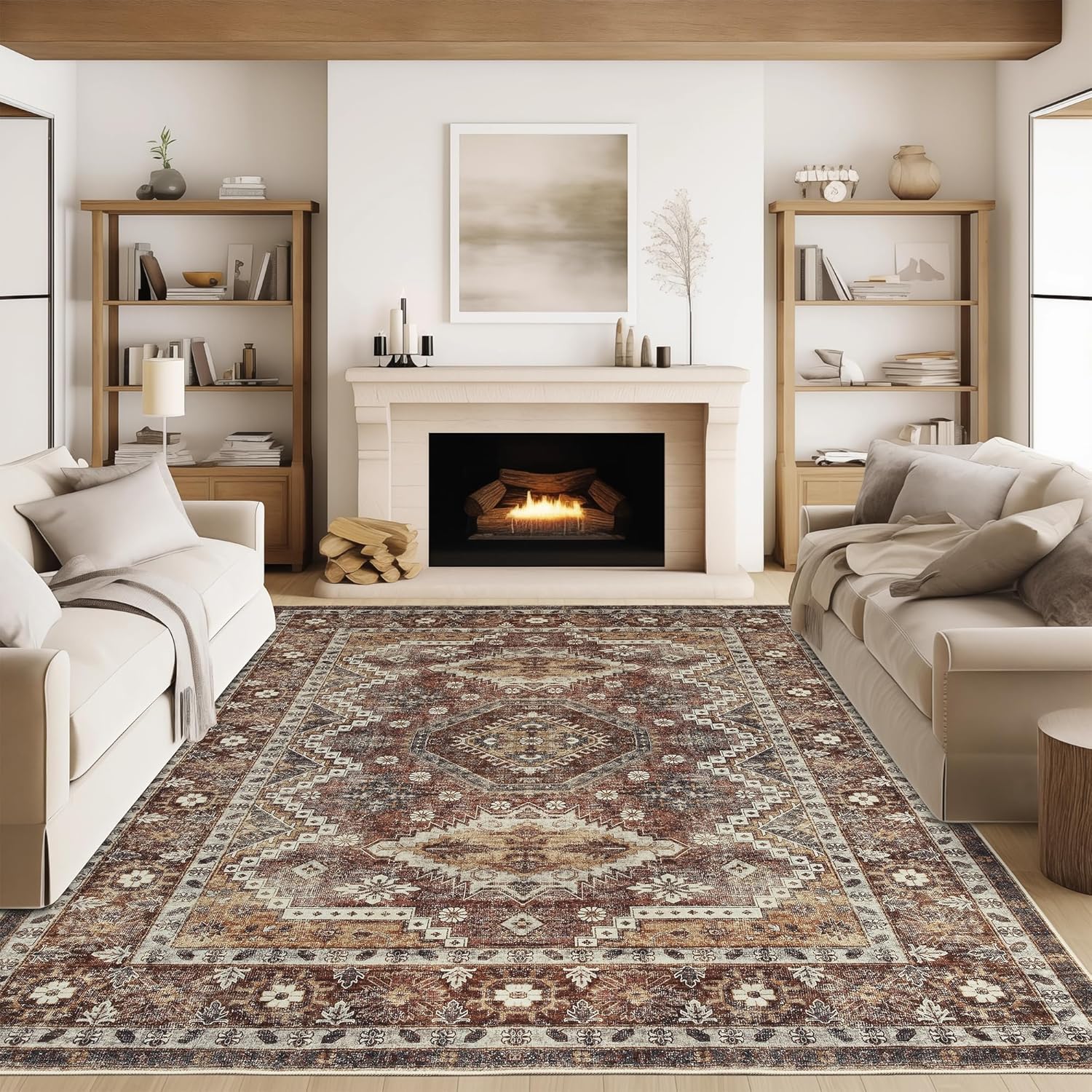 Amazon.com: Rugland 6x9 Rug - Stain Resistant Washable Rug, Anti Slip ...