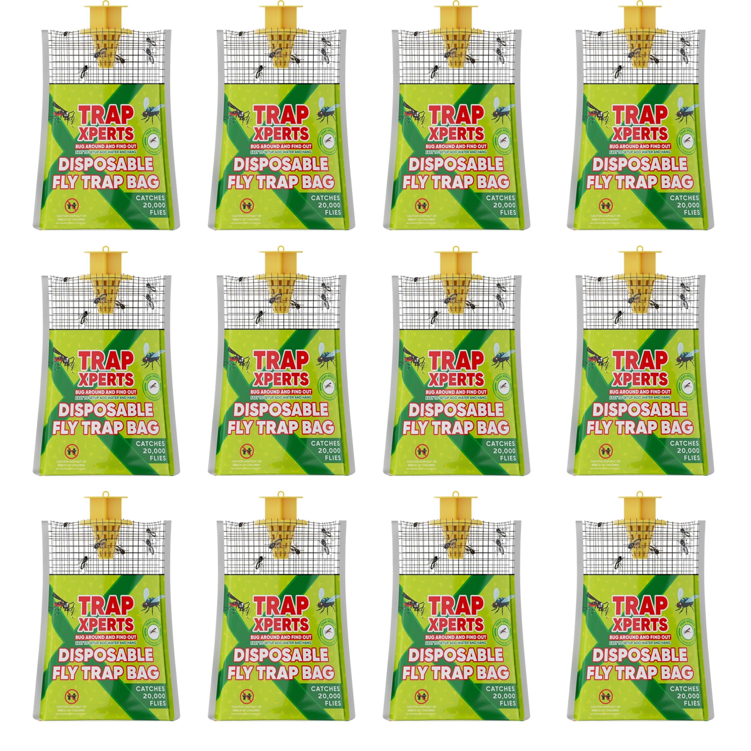 Amazon.com : TrapXPerts 12-Pack Fly Bag Trap - Fly Bags Outdoor ...