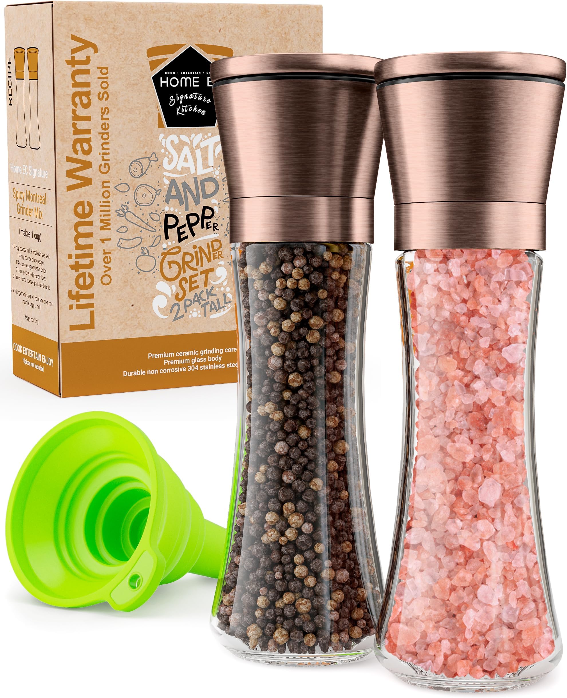 Amazon.com: Handmade Turkish Brass Pepper Salt Spice Grinder Mill Set ...