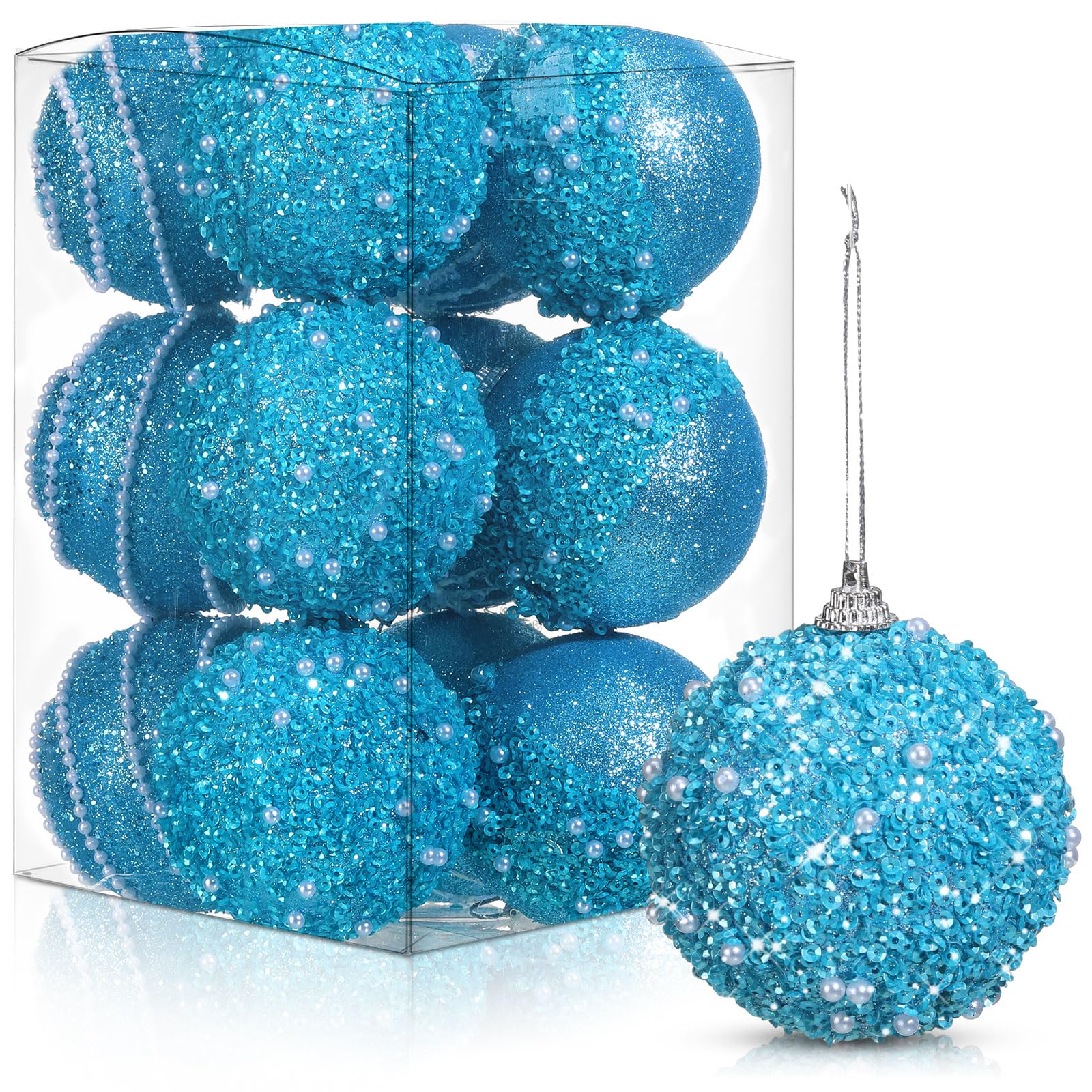 Christmas Glitter Balls 12 Pcs/lot Christmas Baubles Glitter Chic