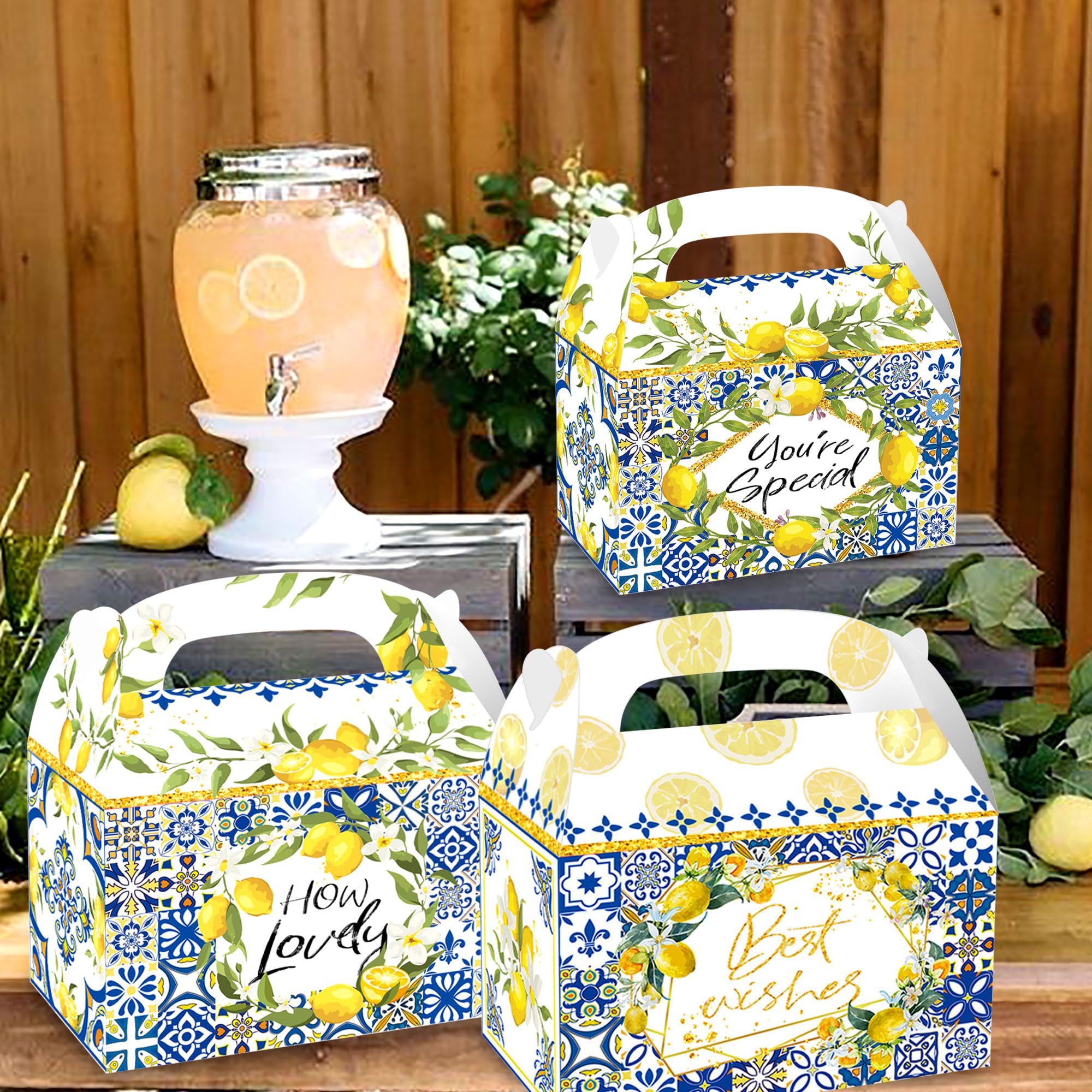 Amazon.com: JeVenis 12 PCS Capri Lemon Party Favor Boxes Capri Lemon ...
