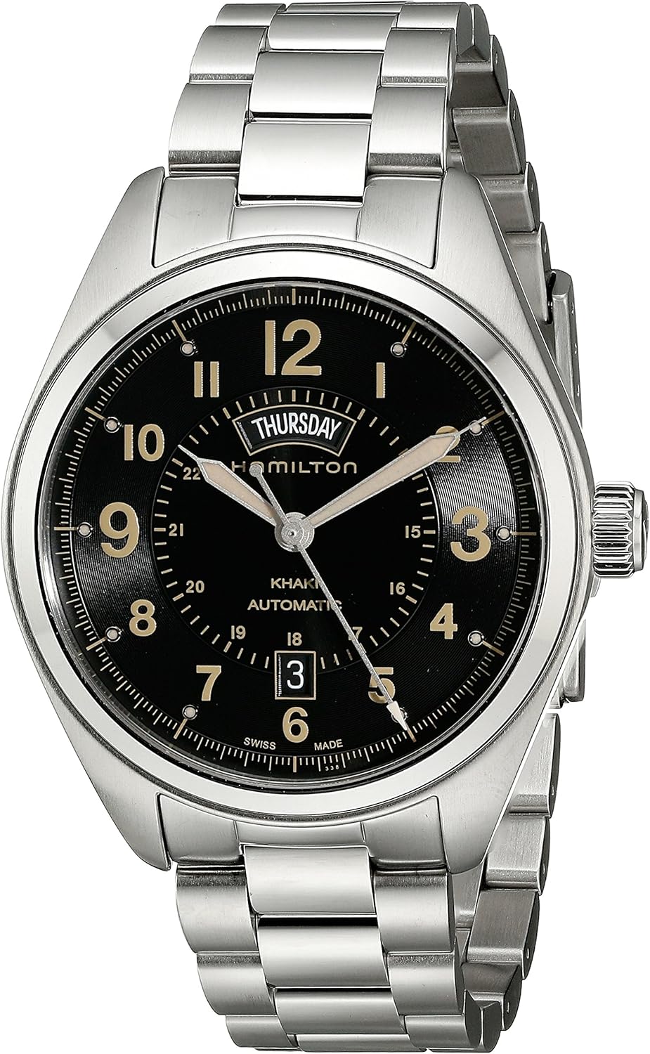 Hamilton Mäns analog automatisk klocka med rostfritt stålrem H70505933 ...