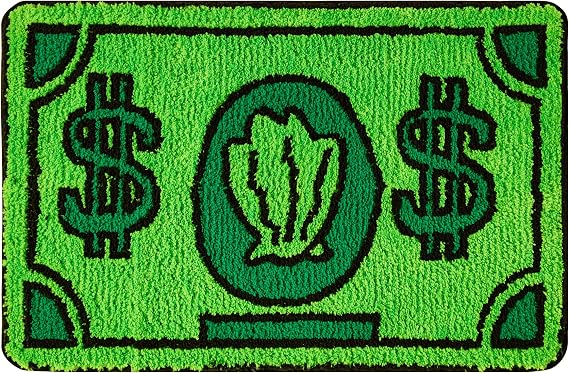 RoomTalks Cute Money Rug 2x3 Cartoon Funny Cool Small Throw Rugs for ...