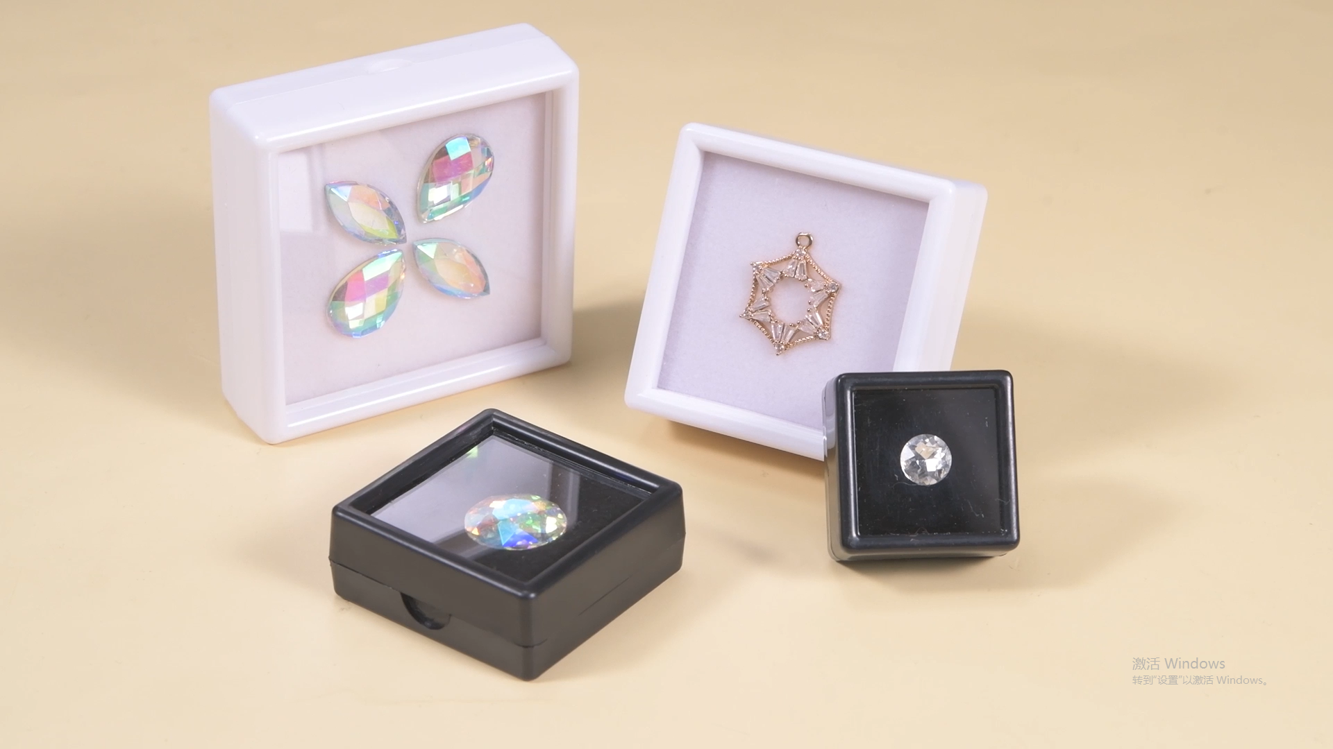 Watch Gemstone Display Box Jewelry Box with Clear Top Lids on Amazon Live