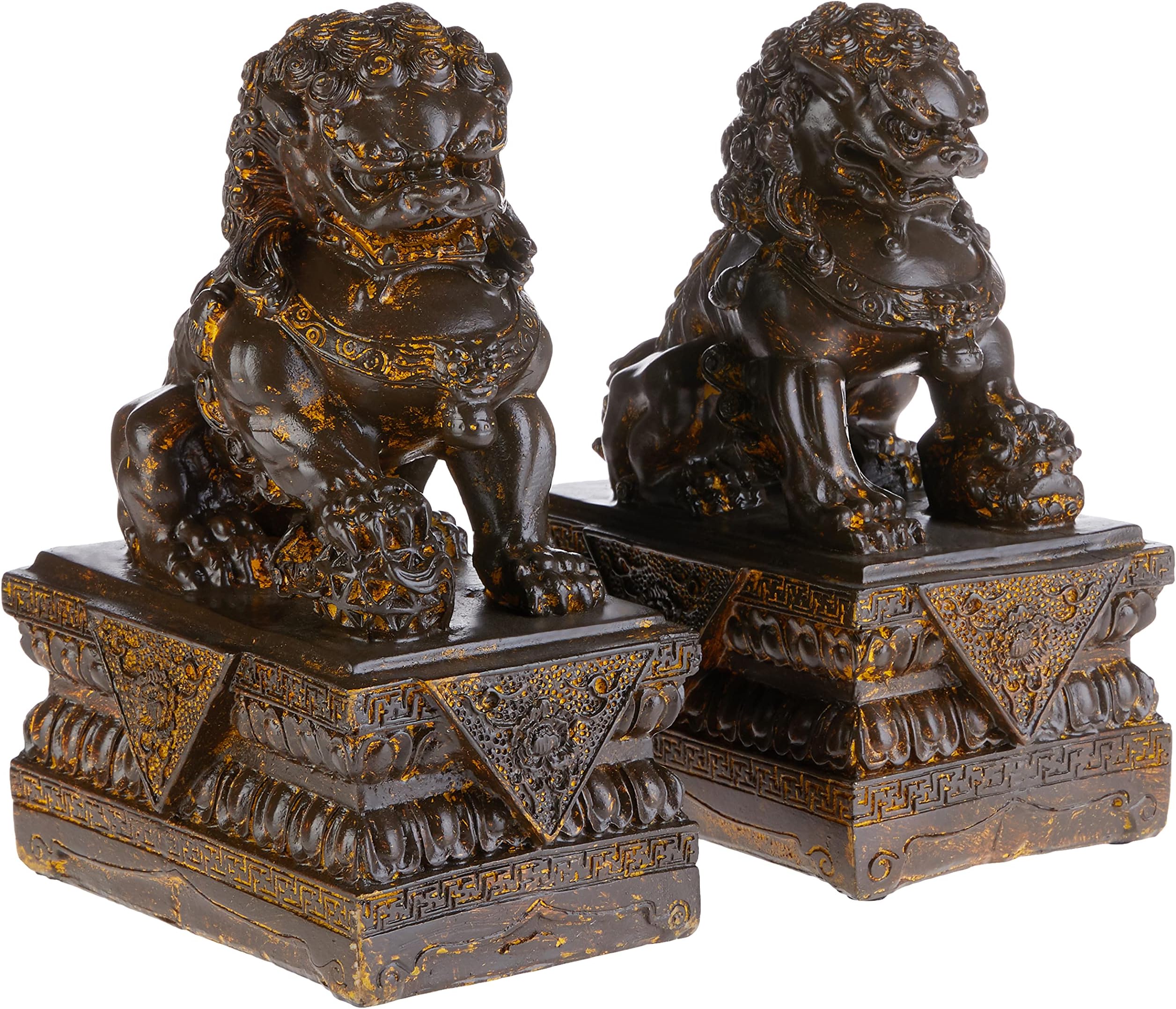 Design Toscano Male Chinese Guardian Lion Foo Dog Asian Decor Statue ...