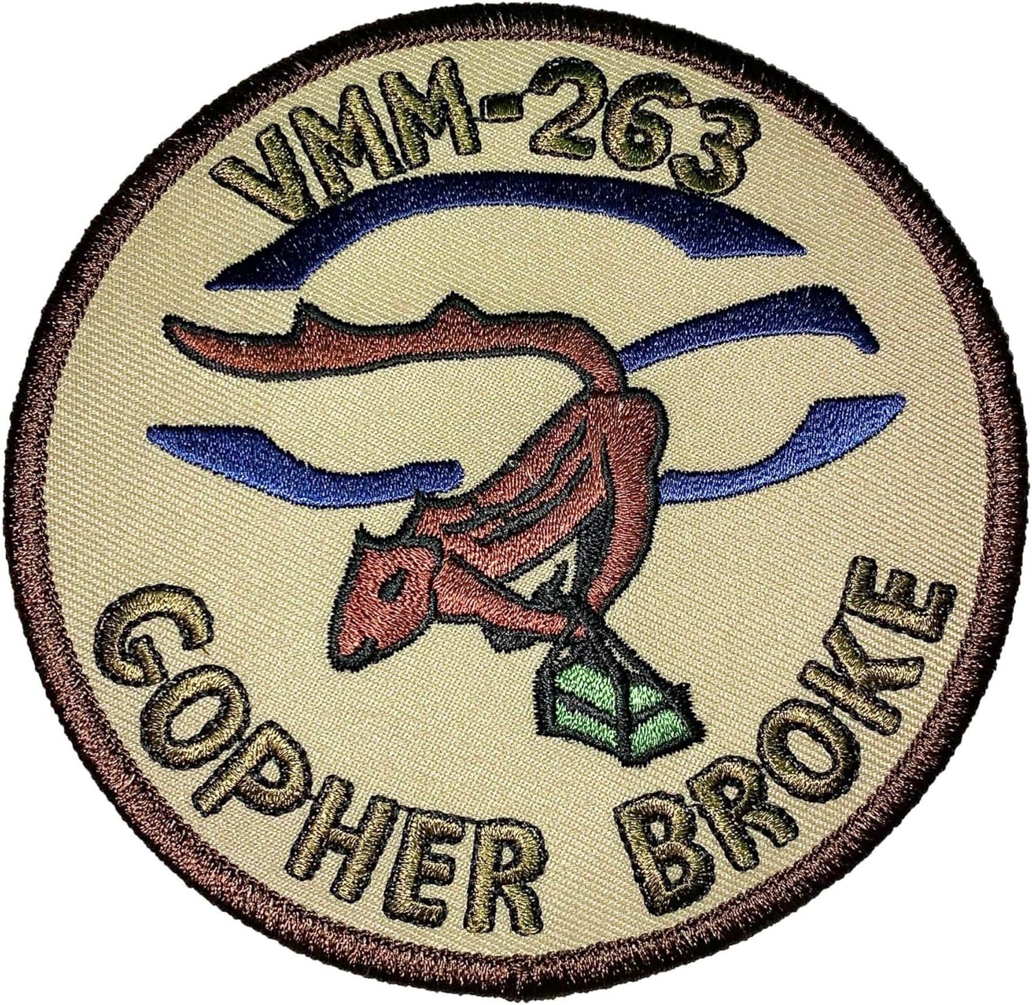 Amazon.com: VMM-263 Gopher Broke Squadron Patch – Sew On : Arts, Crafts ...