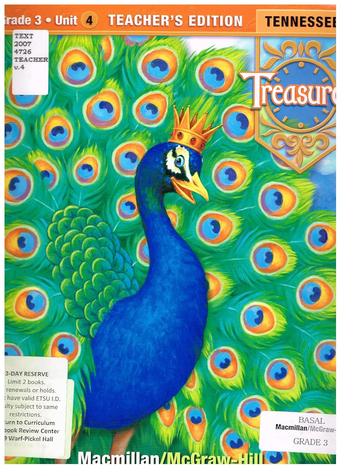 Treasures, Grade 3, Unit 4 - Tennessee Teacher's Edition: Macmillan ...