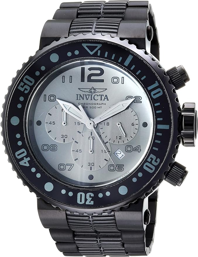 Amazon.com: Invicta Men's Pro Diver Quartz Black Watch with Gunmental ...