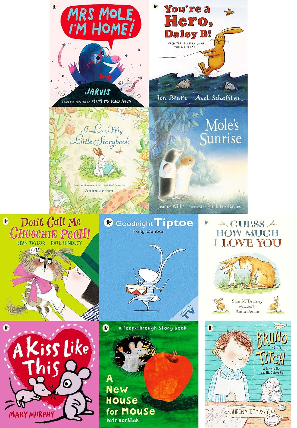 Furry Little Friends Children Illustration Pictures 10 Books Bag ...