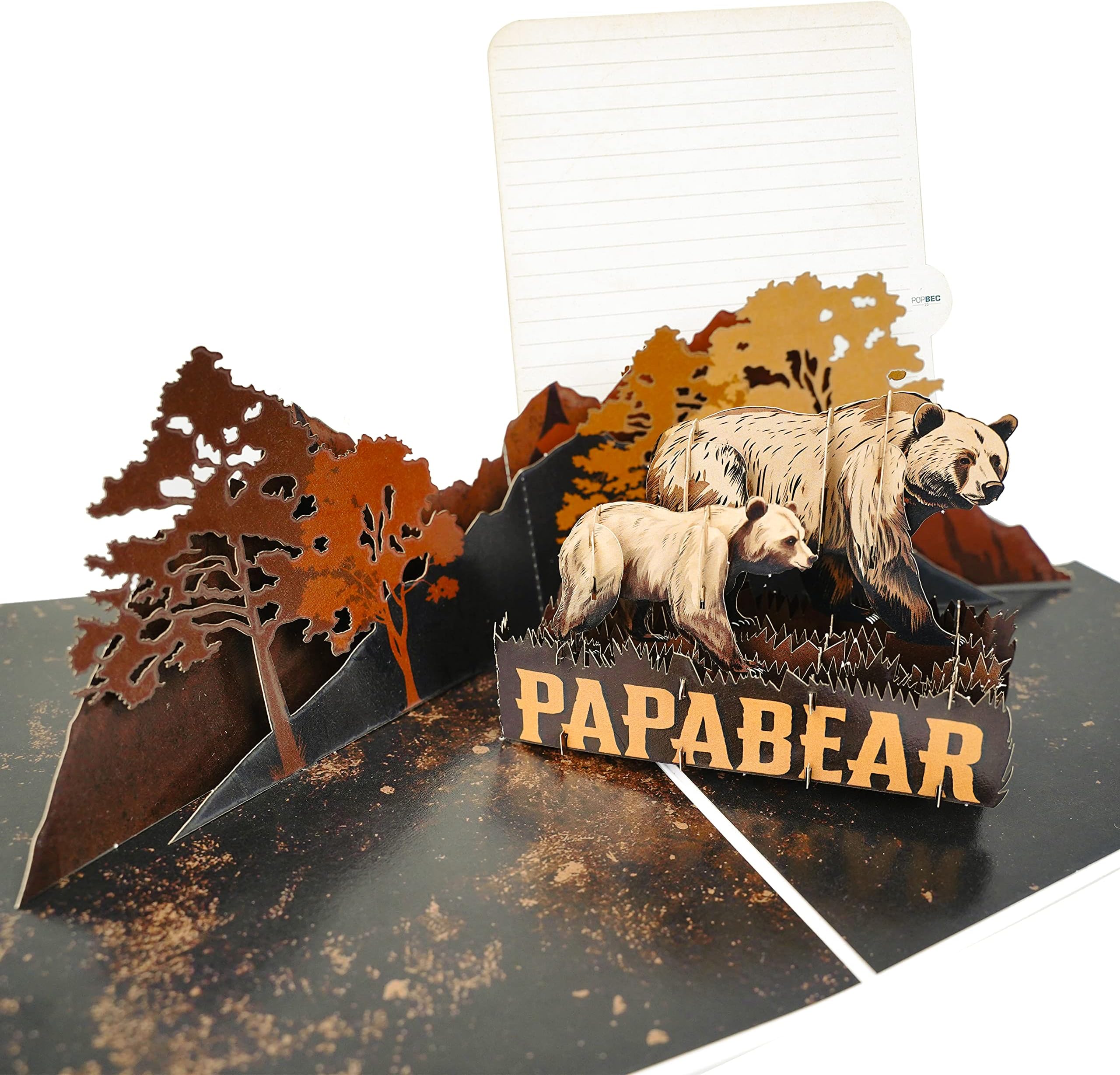 Amazon.com : Fathers Day Pop Up Card, Papa Bear Fathers Day Pop Up Card ...