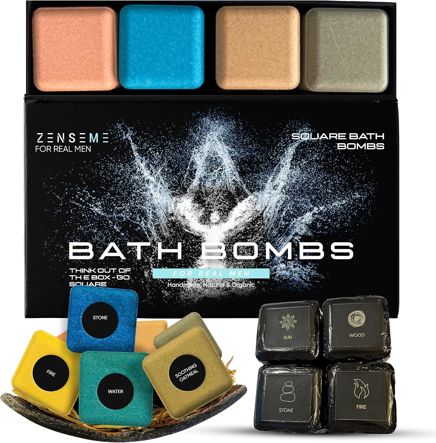 Amazon.com: Bath Bombs for Men - Gift Set of 8 Scented Organic Handmade ...