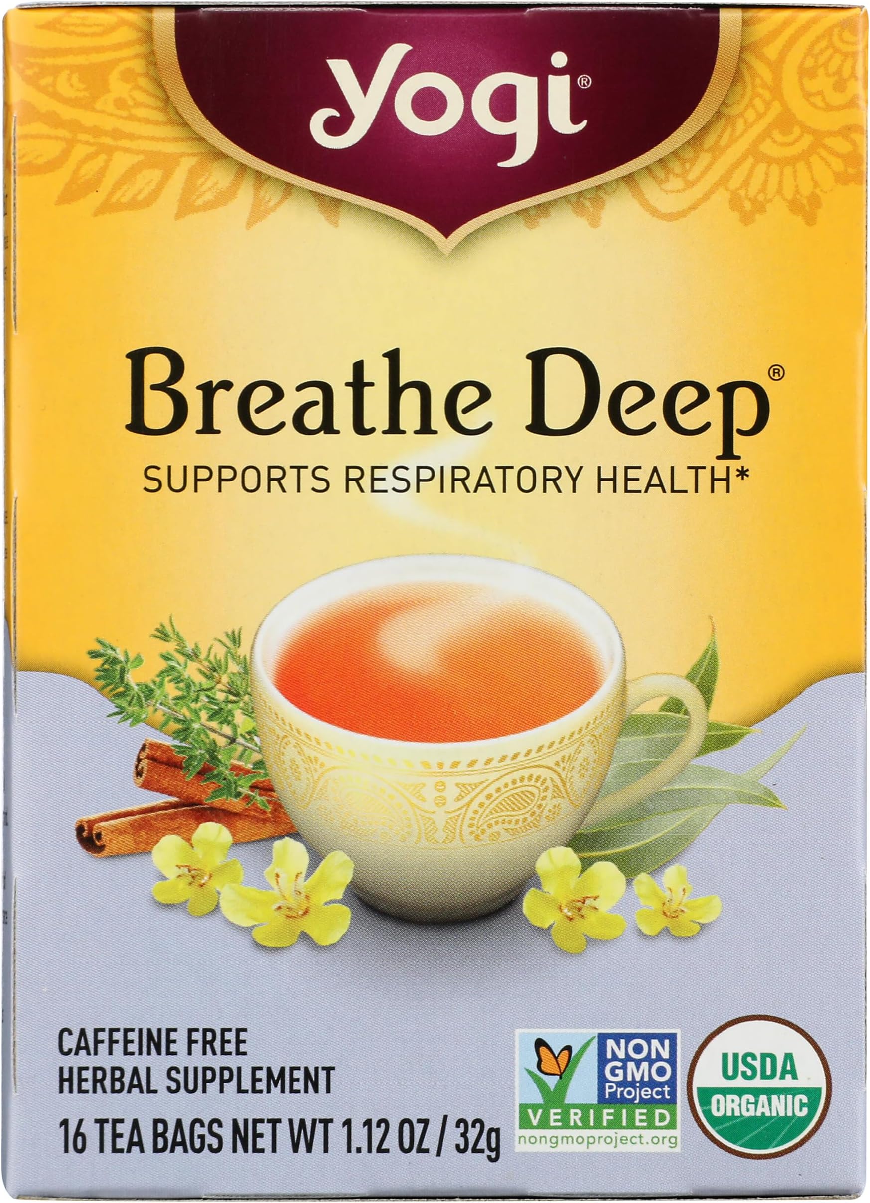 Amazon.com : Yogi Tea, Breathe Deep, 16 Count : Herbal Teas : Grocery ...