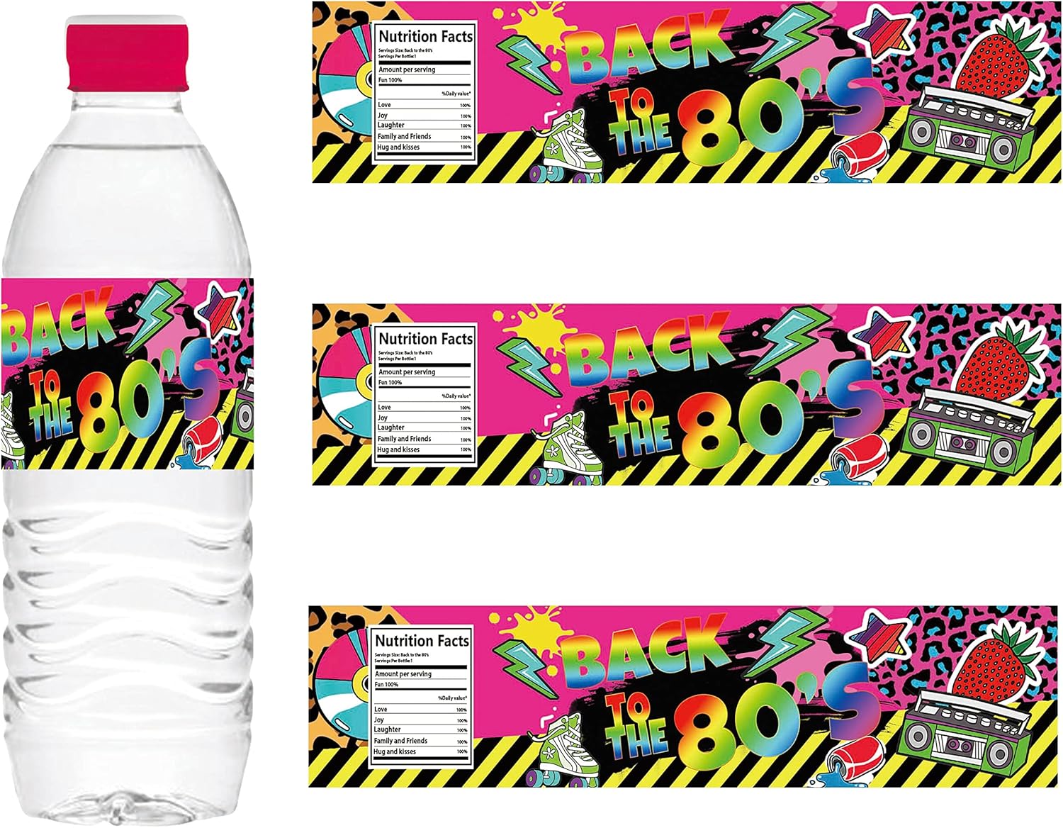 Amazon.com: Lingtoolator 80's Birthday Party Supplies,24 Pieces Back to ...