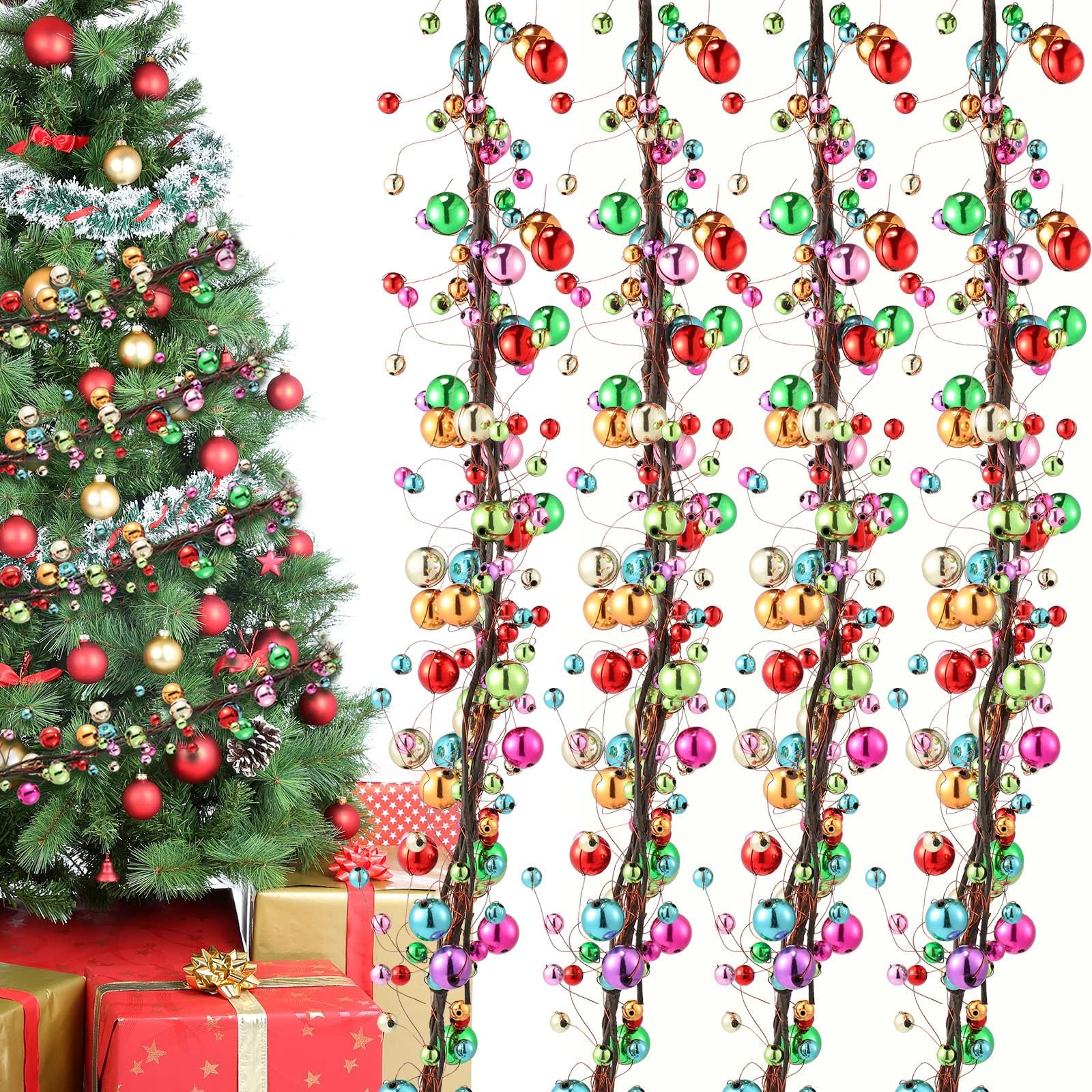 Amazon.com: RAZ Imports Ball Garlands 2022 6' Multi-Colored Ball ...