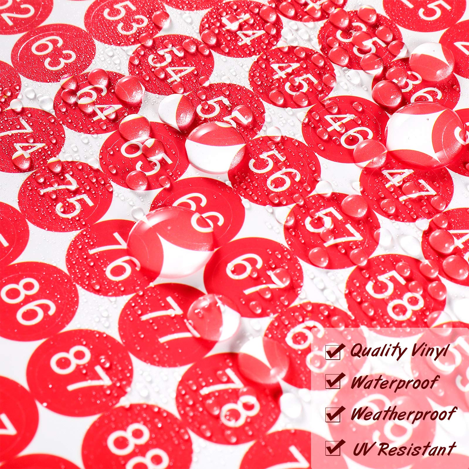 Snapklik.com : 25 Sheets 1 To 100 Vinyl Consecutive Number Stickers 0.4 ...