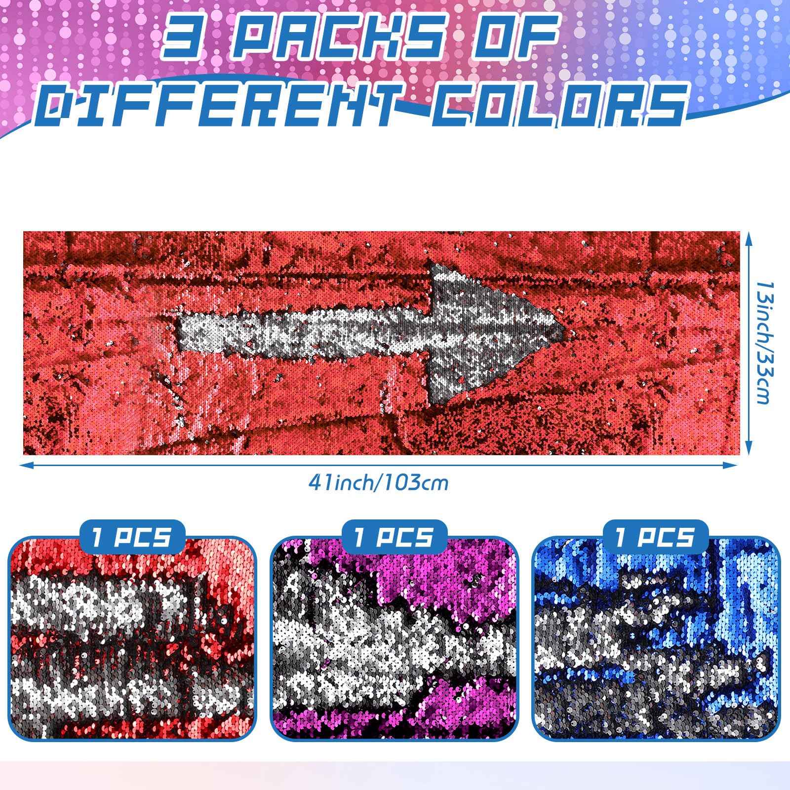 Snapklik.com : Irenare 3 Pcs Sensory Wall Sequin Flip Fabric For Kids ...