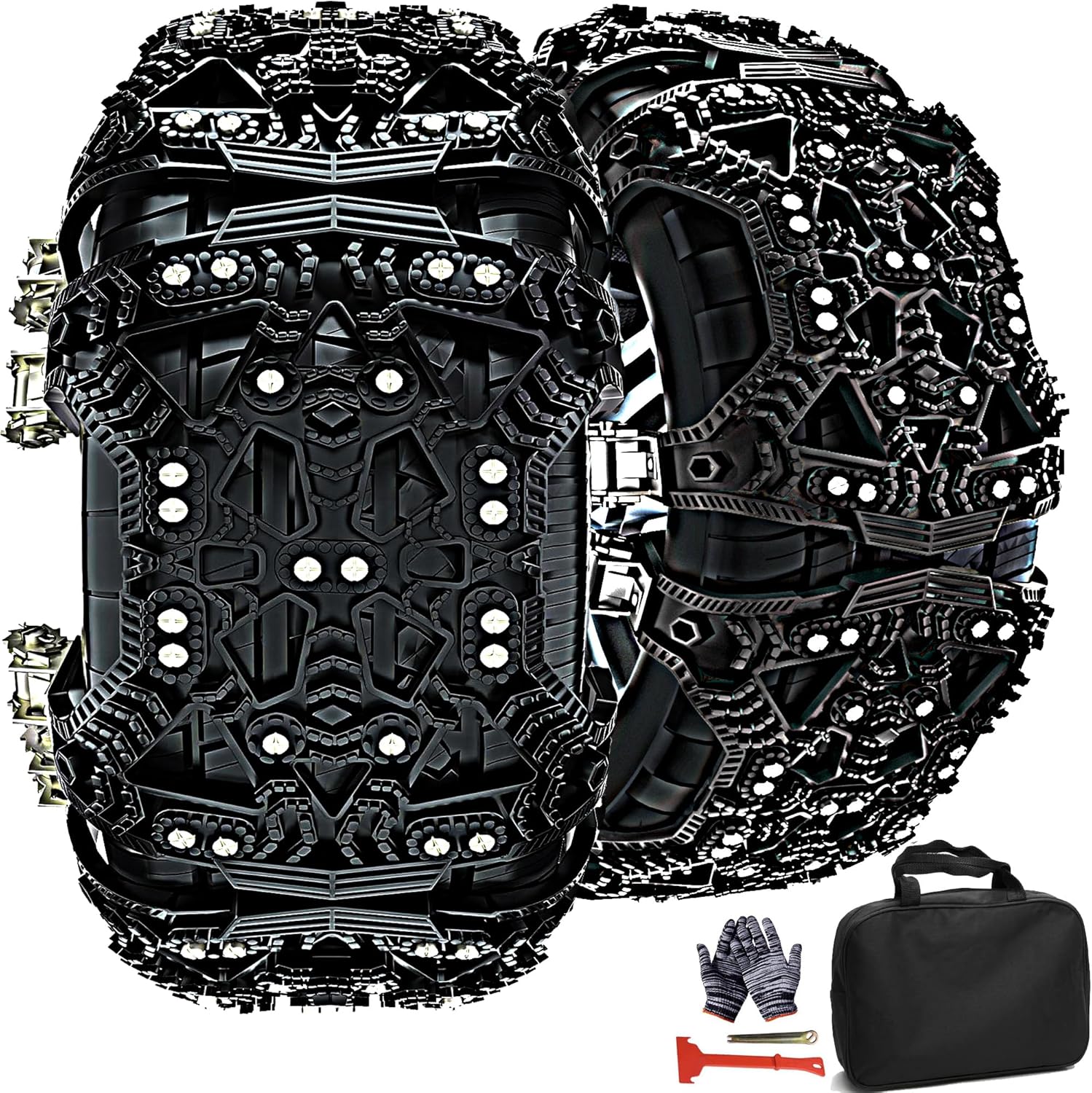 Amazon.com: H&ZT 6 Pack TPU Snow Chains for Car SUV Truck, (For 165 ...