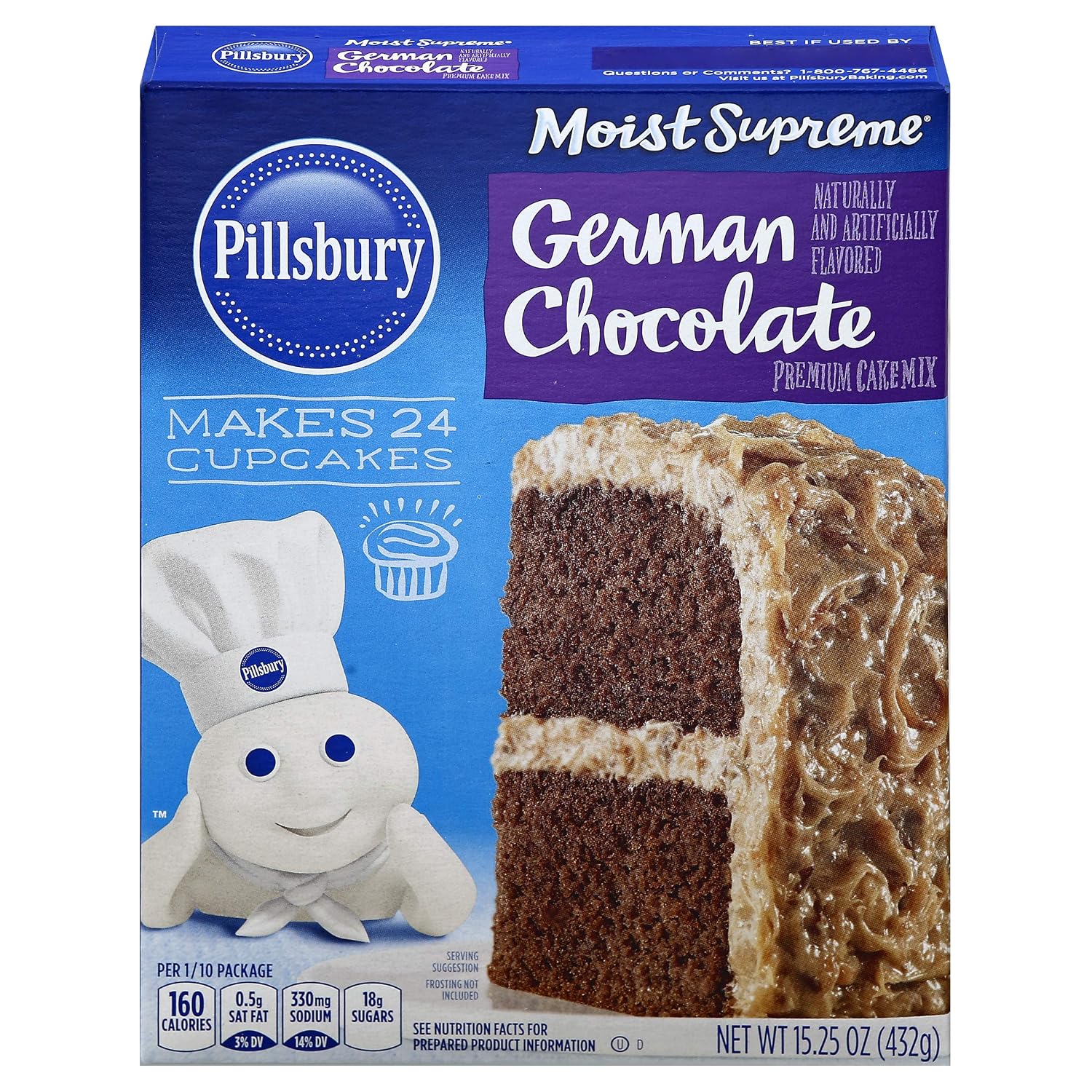 Amazon.com : Pillsbury Moist Supreme German Chocolate Flavored Premium ...