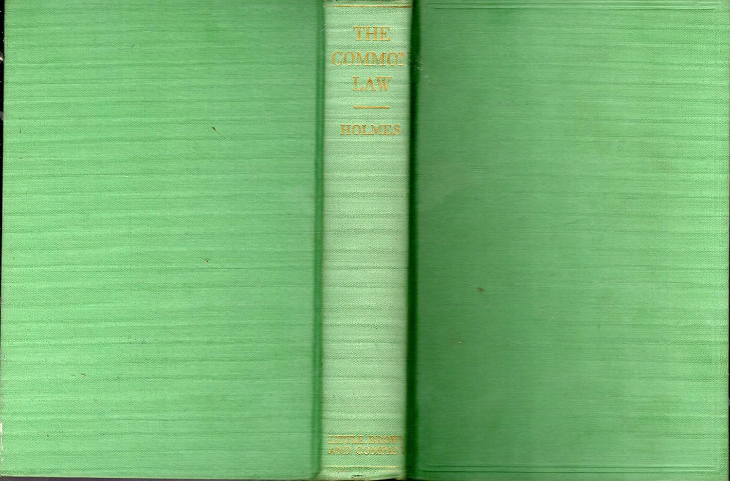 The Common Law: Holmes, Oliver Wendell: Amazon.com: Books