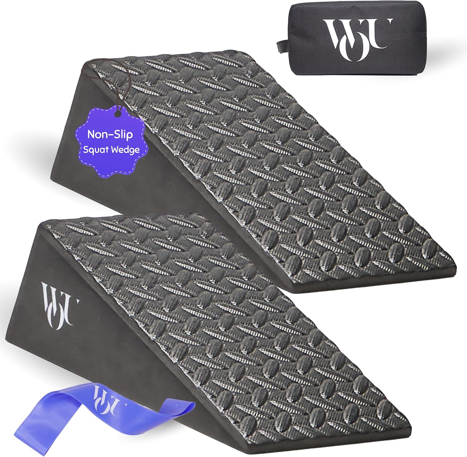 Amazon.com : WOU Foam Squat Wedges, Rubber Wedge Blocks, Heel Elevated ...