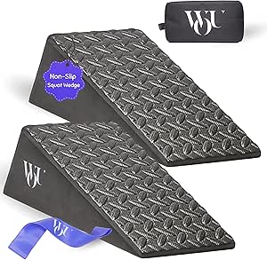 Amazon.com : WOU Foam Squat Wedges, Rubber Wedge Blocks, Heel Elevated ...