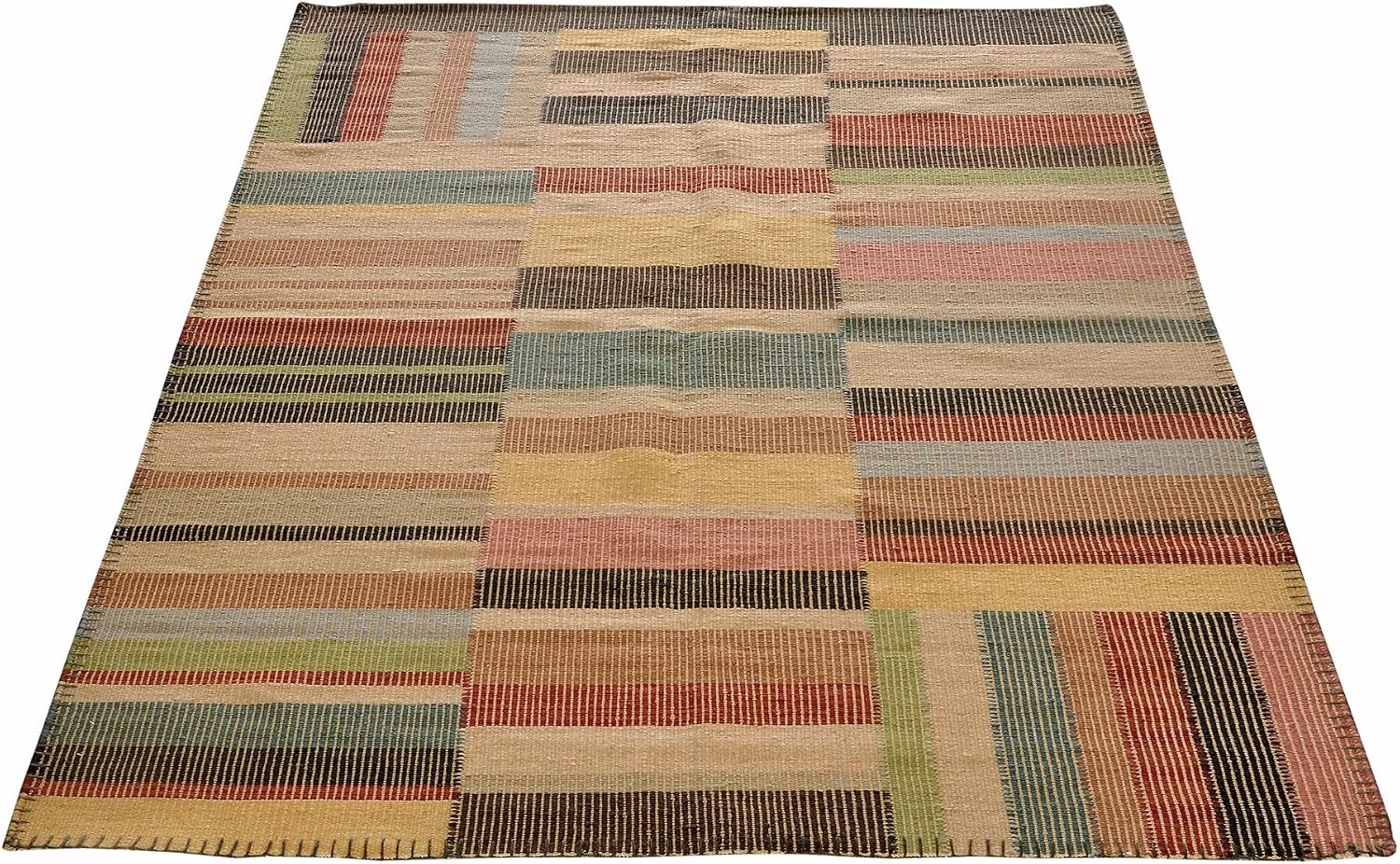 Theko Modern Rug Kelim-Vintage Multicolour 140x200 cm : Amazon.ca ...