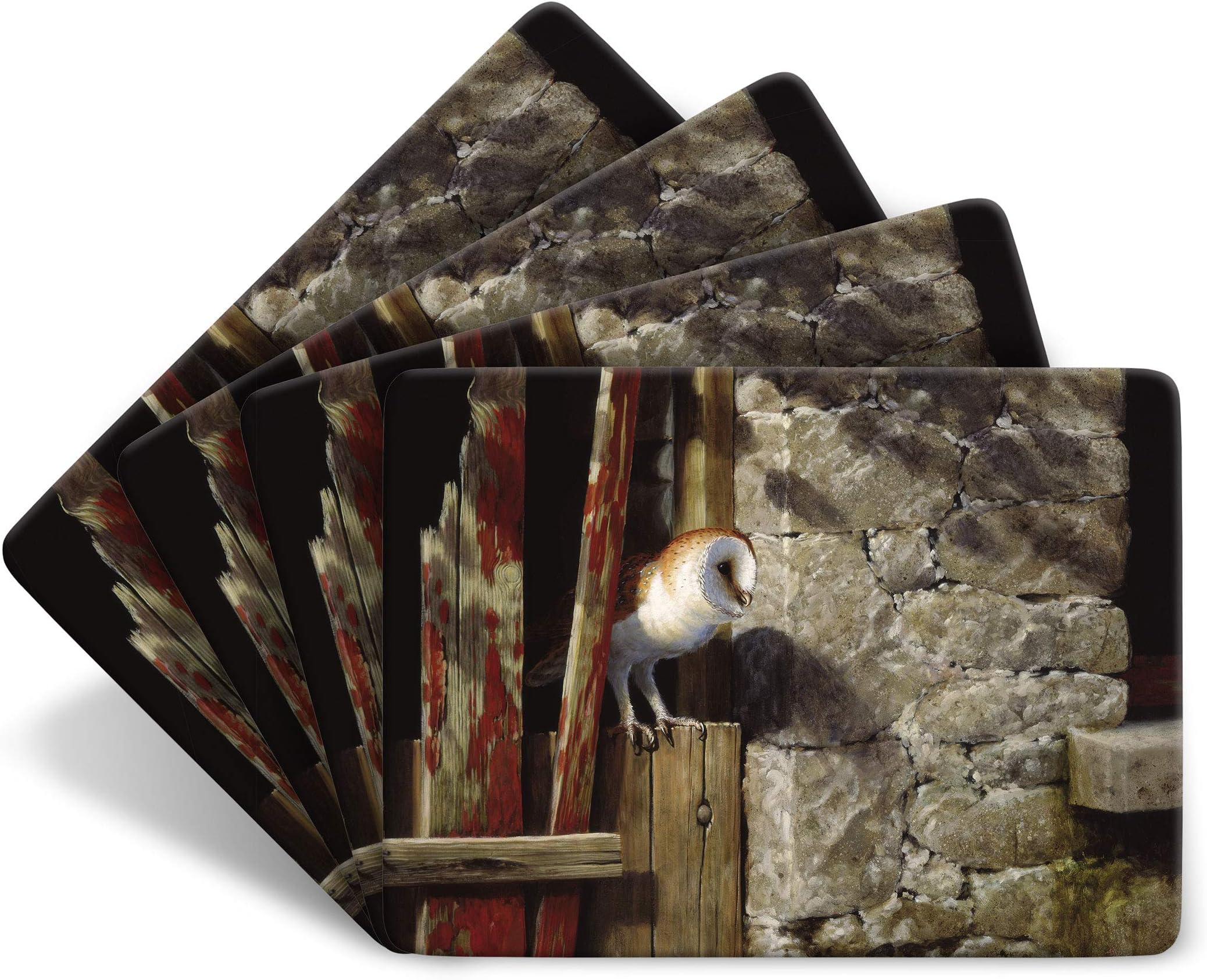 Julian Friers Owl and Fox Large Table Mats by Wildlife Artist Set of 4 ...