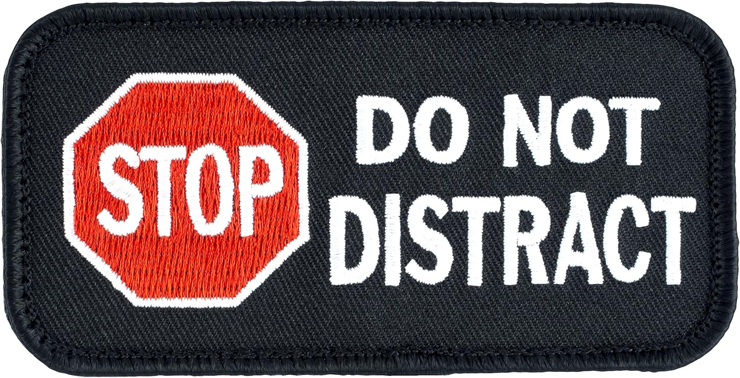 Amazon.com: Stop Do Not Distract - Service Dog Embroidered Patch - 4" x ...