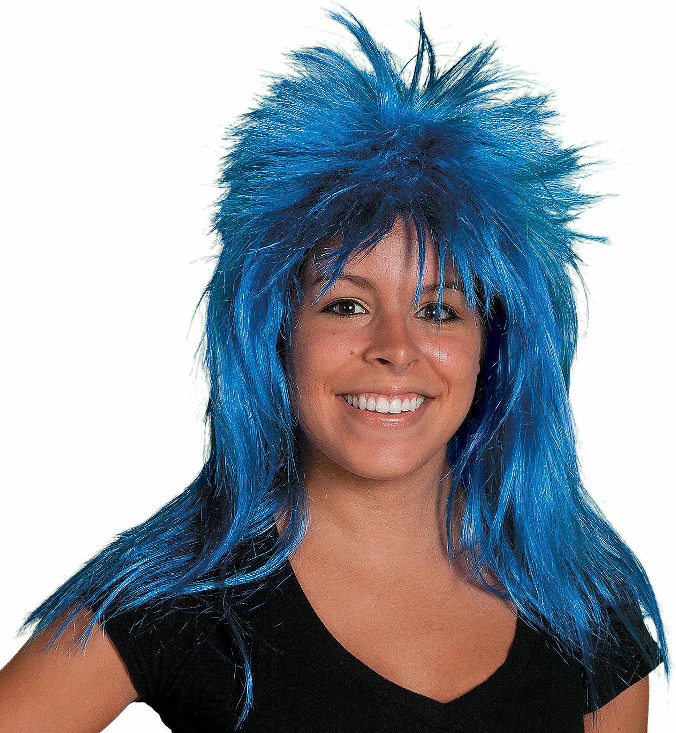 Amazon.com: Neon Blue Mullet Wig : Clothing, Shoes & Jewelry