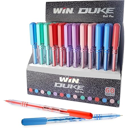 Win Duke Ball Pen | 20 Blue Ink Ball Pens| Pastel Body Ball Pens| Blue ...