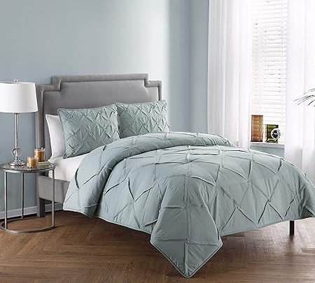 Amazon.com: VCNY Home Julie Embroidered 3 Piece Bedding Comforter Set ...