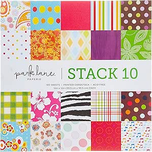 Amazon.com : Cardstock 12x12 Scrapbook Paper Pad - 180 Sheets ...