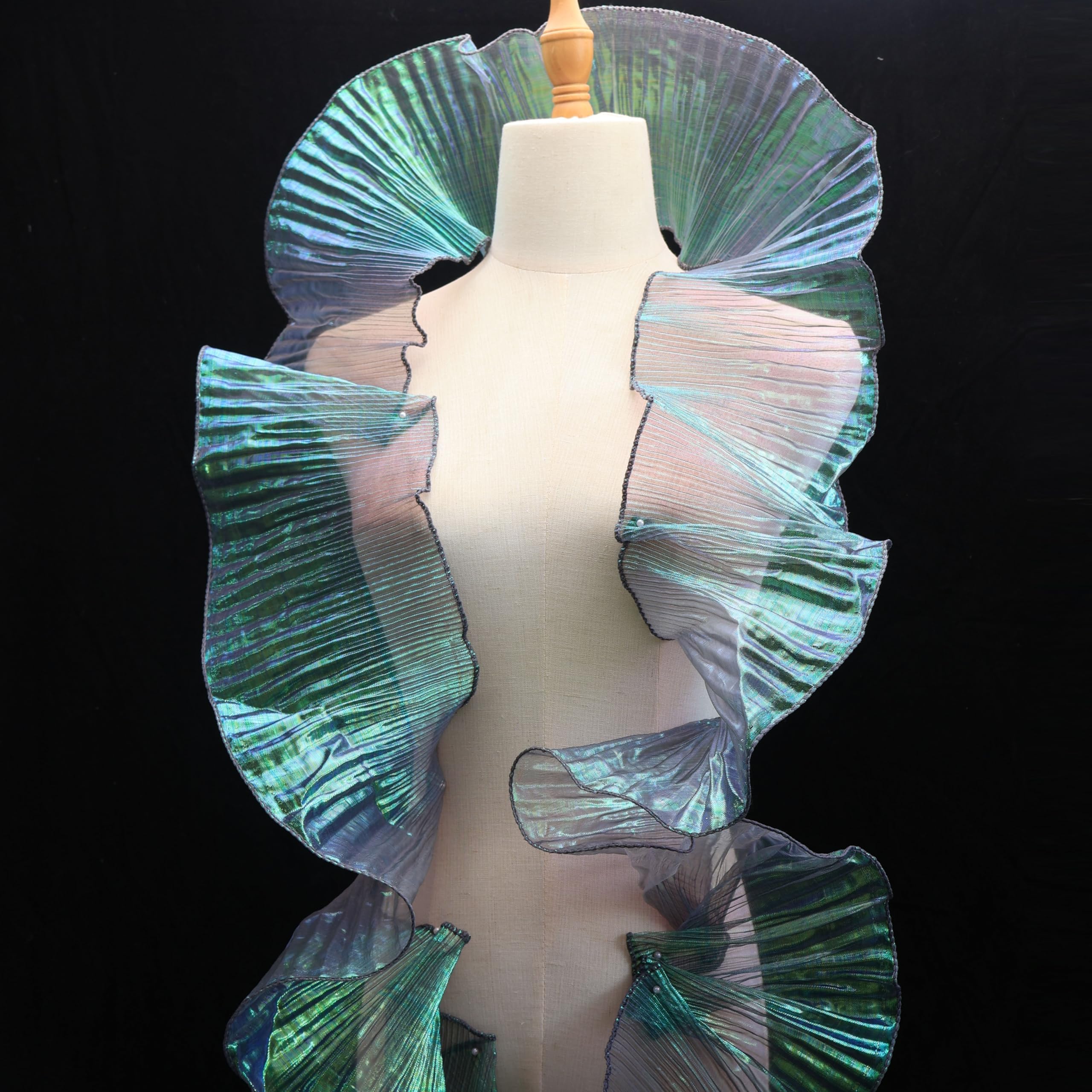 Amazon.com: 400 Inches Organza Ruffled Fabric Ruffle Lace Border Lace ...