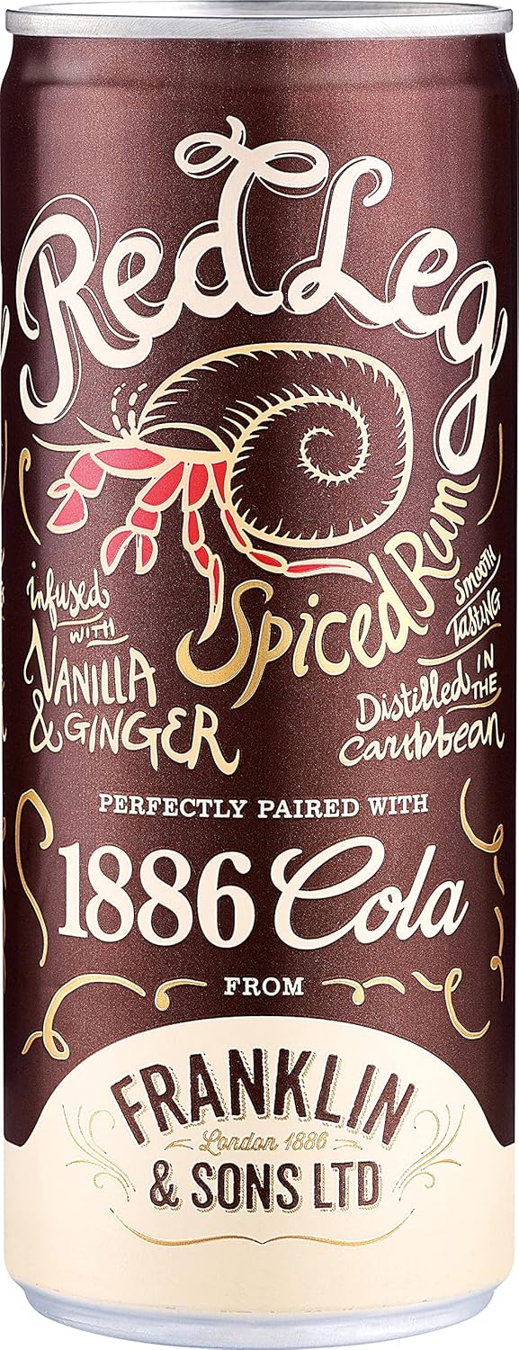 Red Leg Spiced Rum & Franklin & Sons Original Cola | 12 x 250ml Can ...