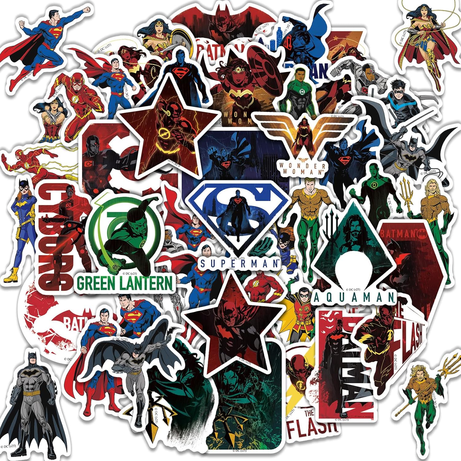 Amazon.com: Superhero Stickers for Water Bottles – 50PCS Cartoon ...
