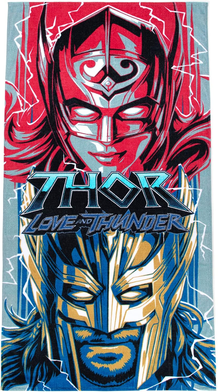 Amazon.com: Jay Franco Marvel Comics Thor Asgard Heroes Kids Large Bath ...