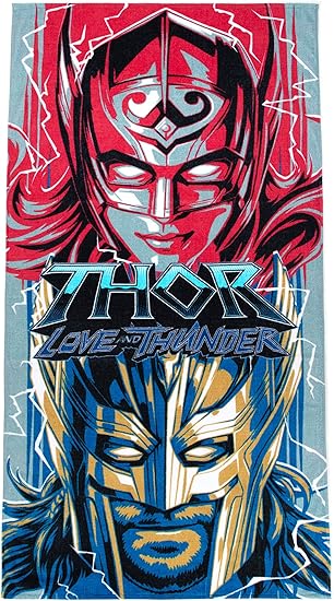Amazon.com: Jay Franco Marvel Comics Thor Asgard Heroes Kids Large Bath ...