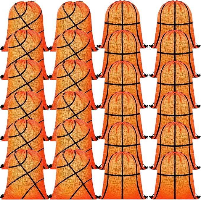 Amazon.com | Eccliy 24 Pcs Basketball Drawstring Bag Sports Gym ...