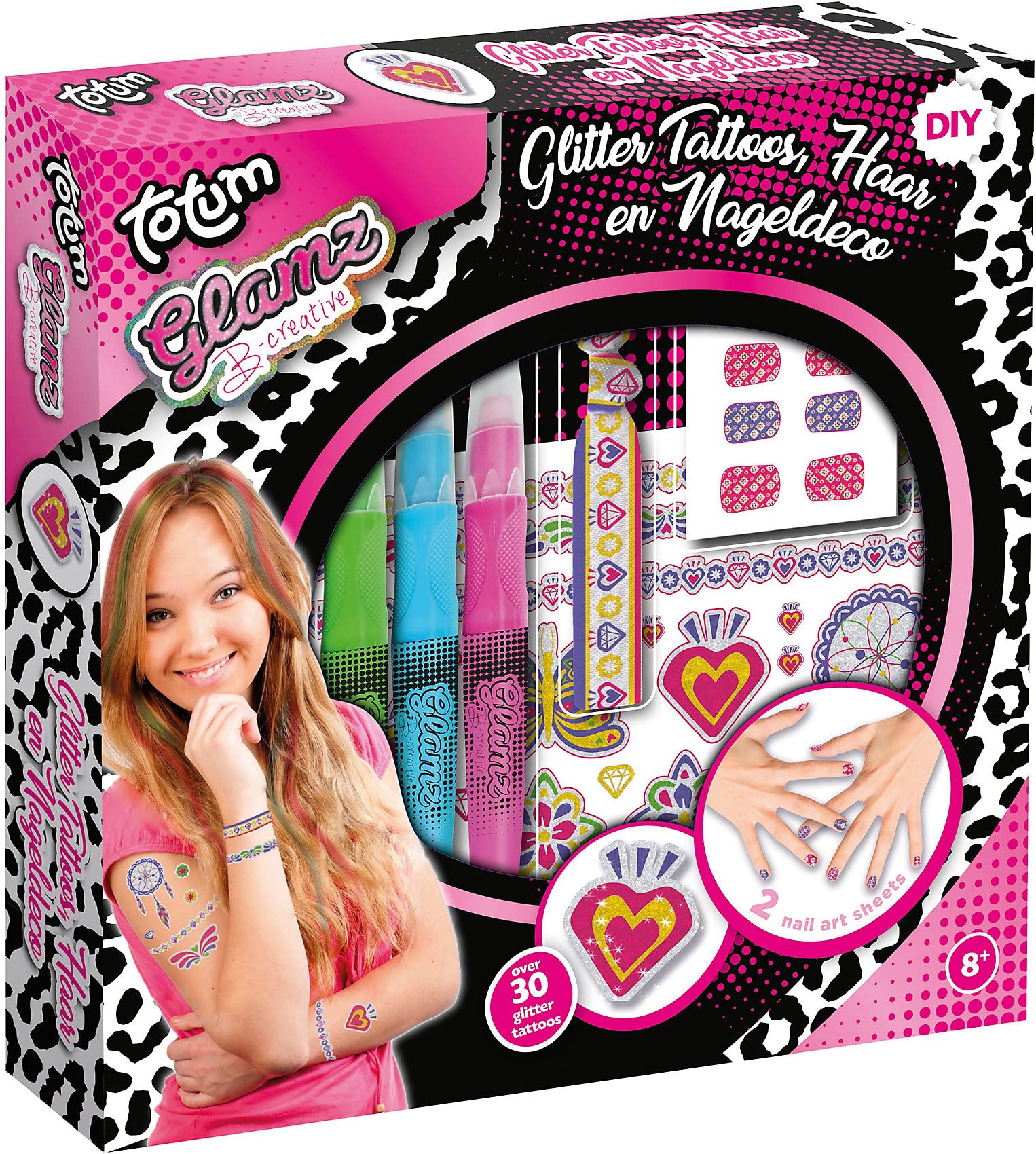 Amazon.com: Totum Glamz 50020 Creative Set: Glitter Tattoo, Hair and ...
